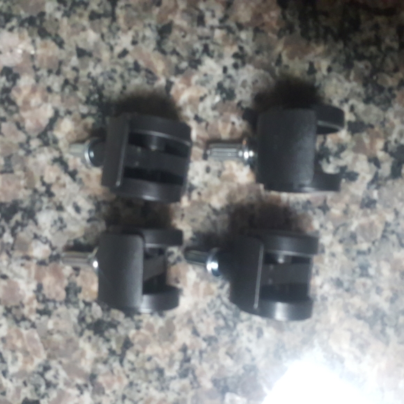 Other | Four New Plastic Casters W Steel Screws Wheel About 1 Inch ...